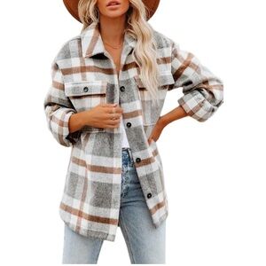 Tops | New Plaid Shacket | Poshmark